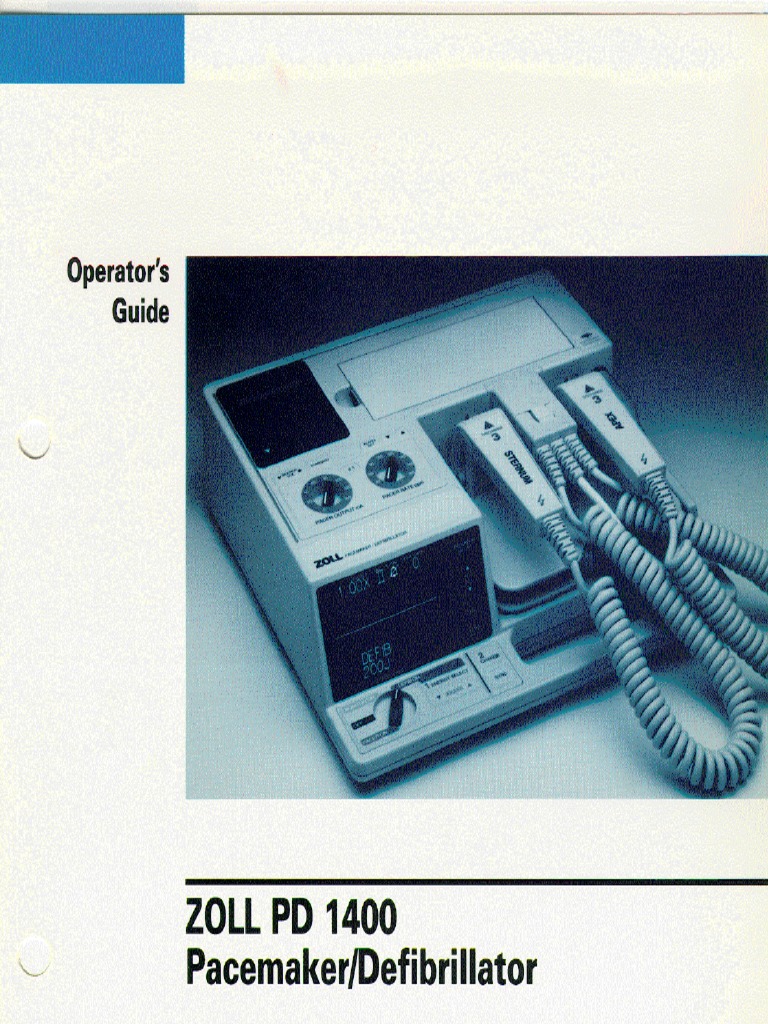 Desfibrilador Zoll PD-1400 Operators Manual | PDF
