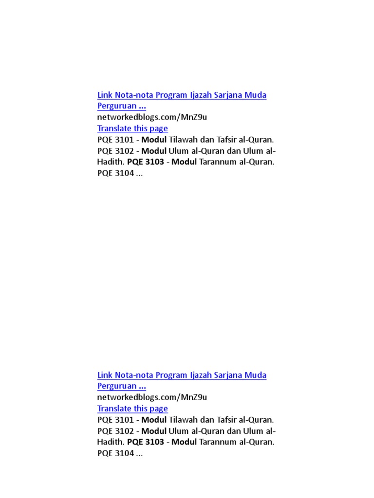 Link Nota-Nota Program Ijazah Sarjana Muda Perguruan ... Translate This ...