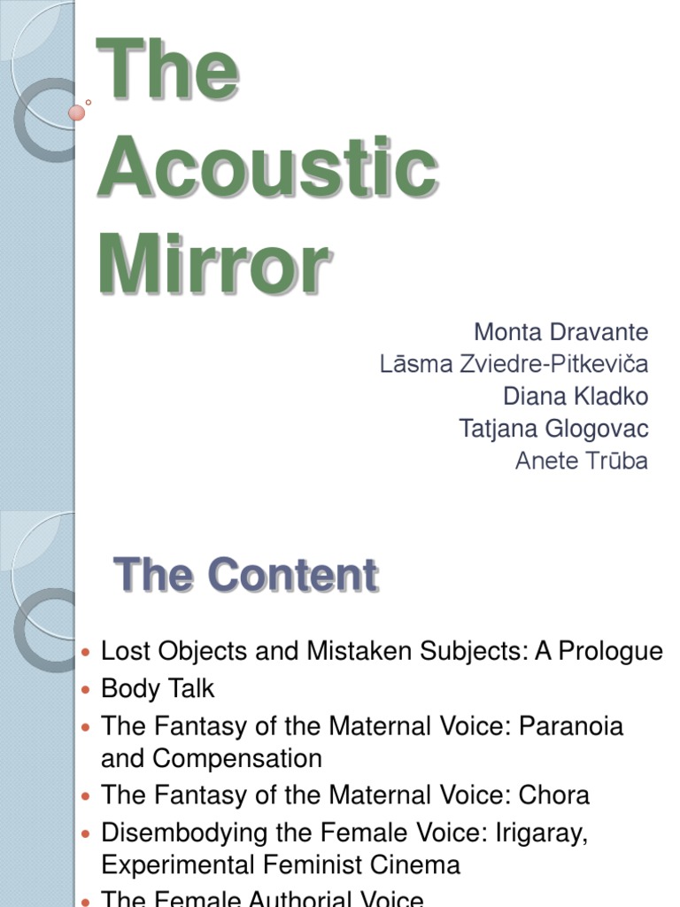 The Acoustic Mirror | PDF | Mother | Science