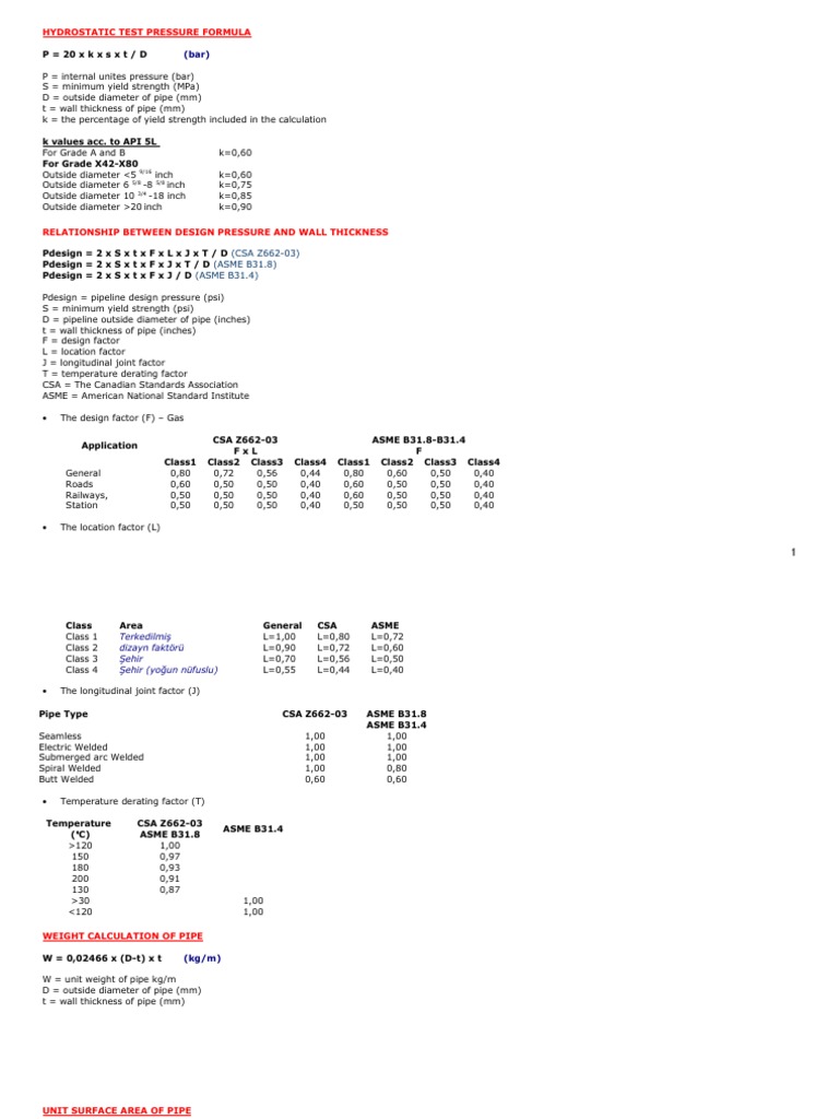 Hydrotest Pressure Calculation | PDF | Fahrenheit | Celsius