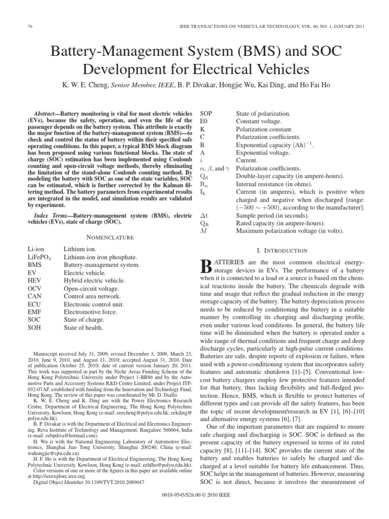 11 - 27 Battery-Management System (BMS) and SOC | PDF | Battery Charger ...