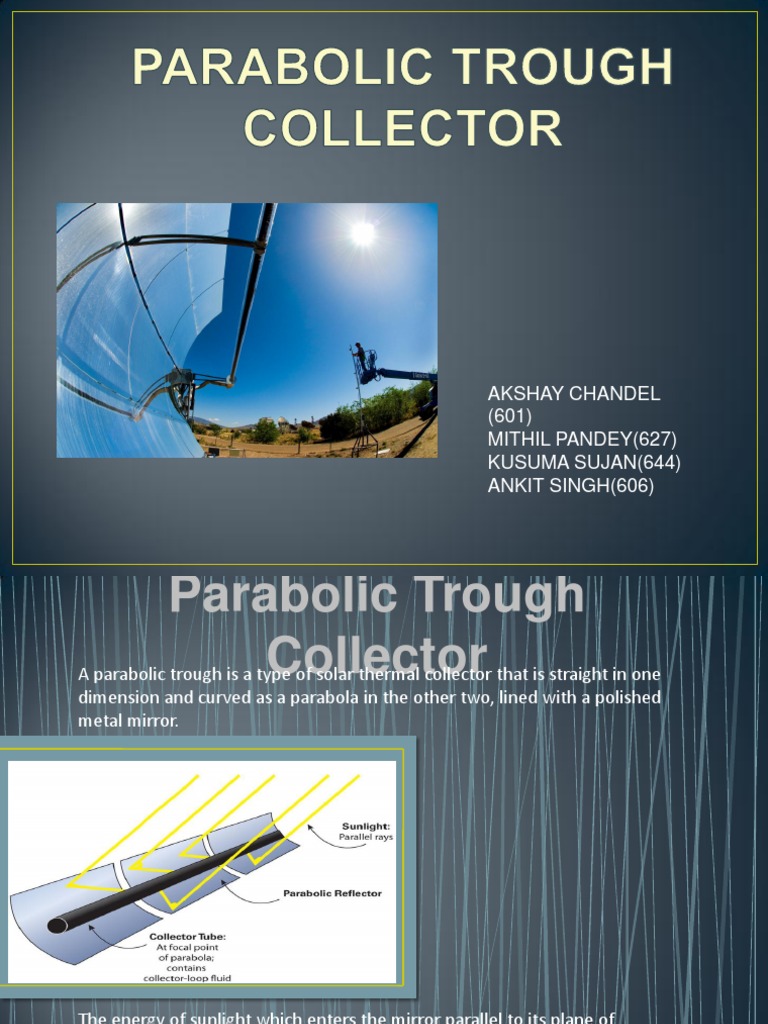 Parabolic Trough Collector Overview | PDF | Water Heating | Efficient ...