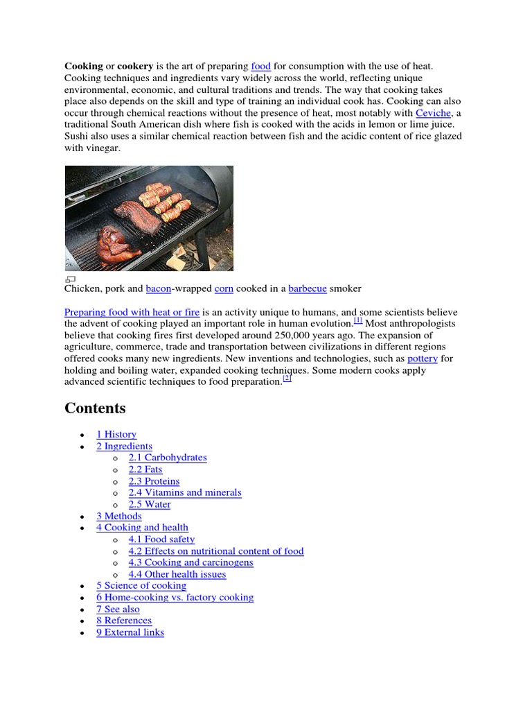 Understanding Cooking and Cookery | PDF | Cooking | Foods