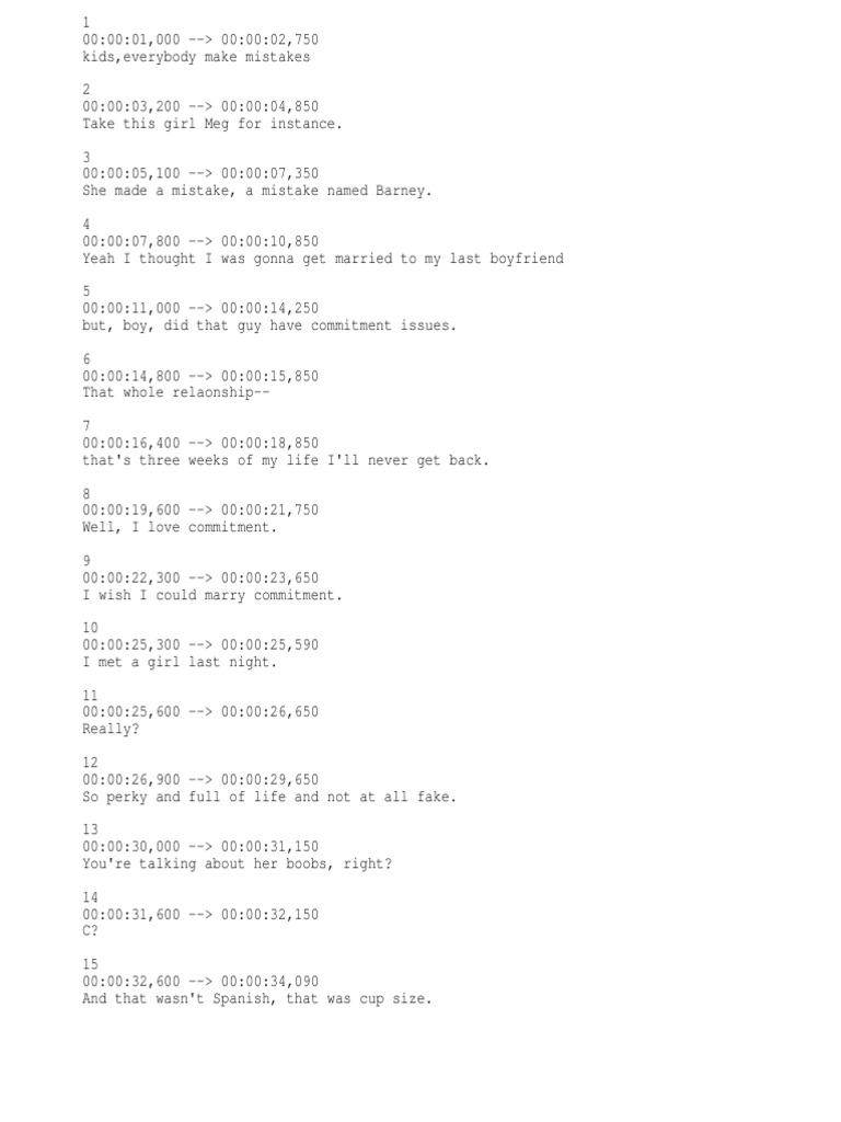How I Met Your Mother - 3x07 - Dowisetrepla - en | PDF | Loans | Business