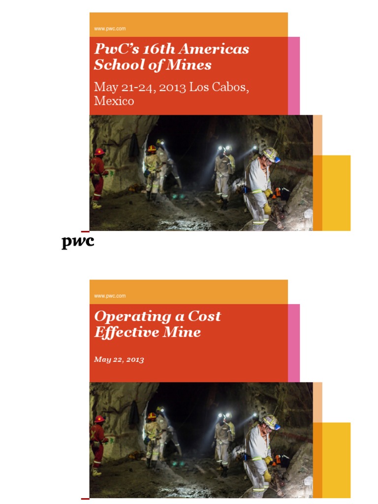 PWC School of Mines How To Operate A Cost Effective Min | Download Free ...