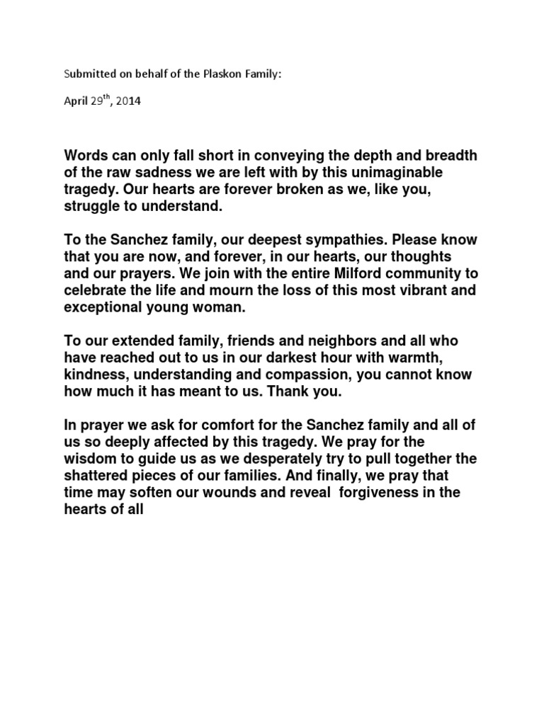 Plaskon Family Statement | PDF | Poetry