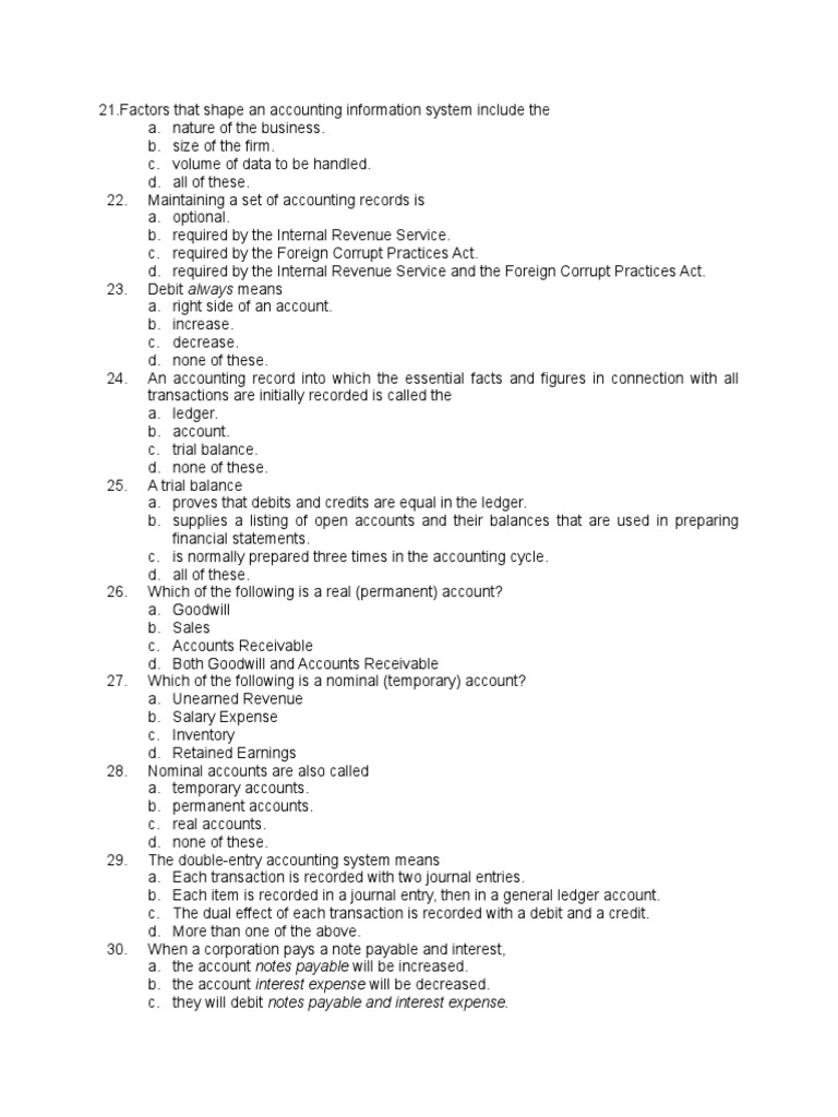 Chapter 3 Test Bank | PDF | Debits And Credits | Business Economics