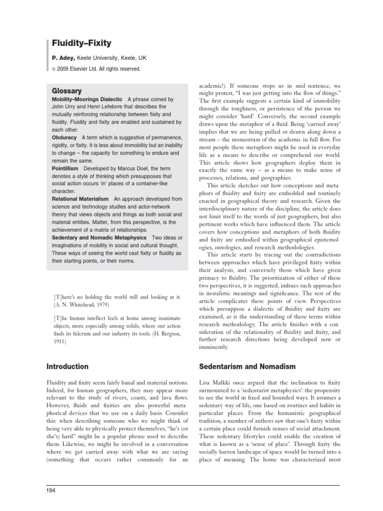 Pages From Fluidity Fixity Pdf Geography Concept