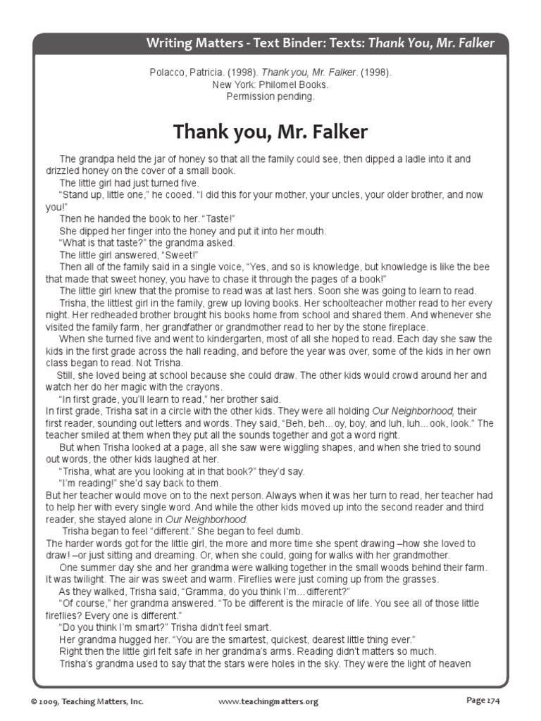 Thank You Falker | PDF | Mystery, Thriller & Crime Fiction