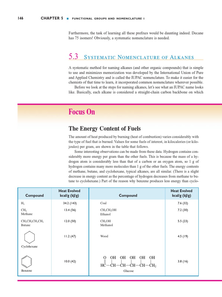 Systematic Nomenclature of Alkanes | PDF | Alkane | Functional Group