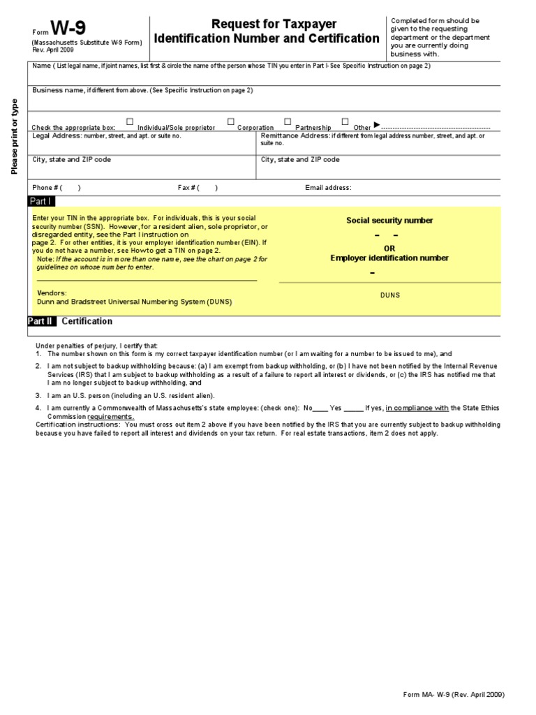 Newmass w9 | PDF | Withholding Tax | Trust Law