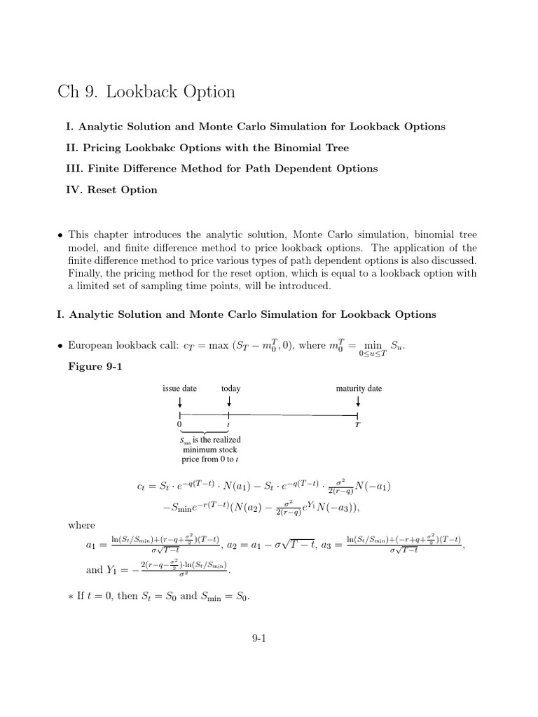 FE - Ch09 Lookback Option | PDF | Option (Finance) | Applied Mathematics