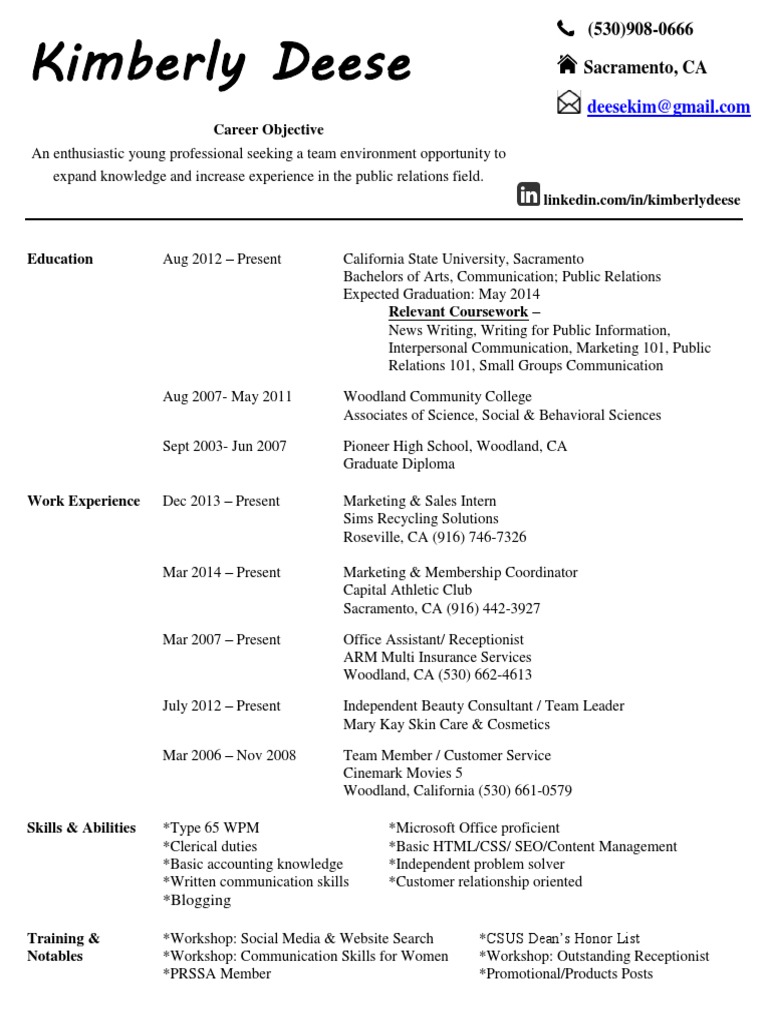 Resume Kimberly Deese | PDF