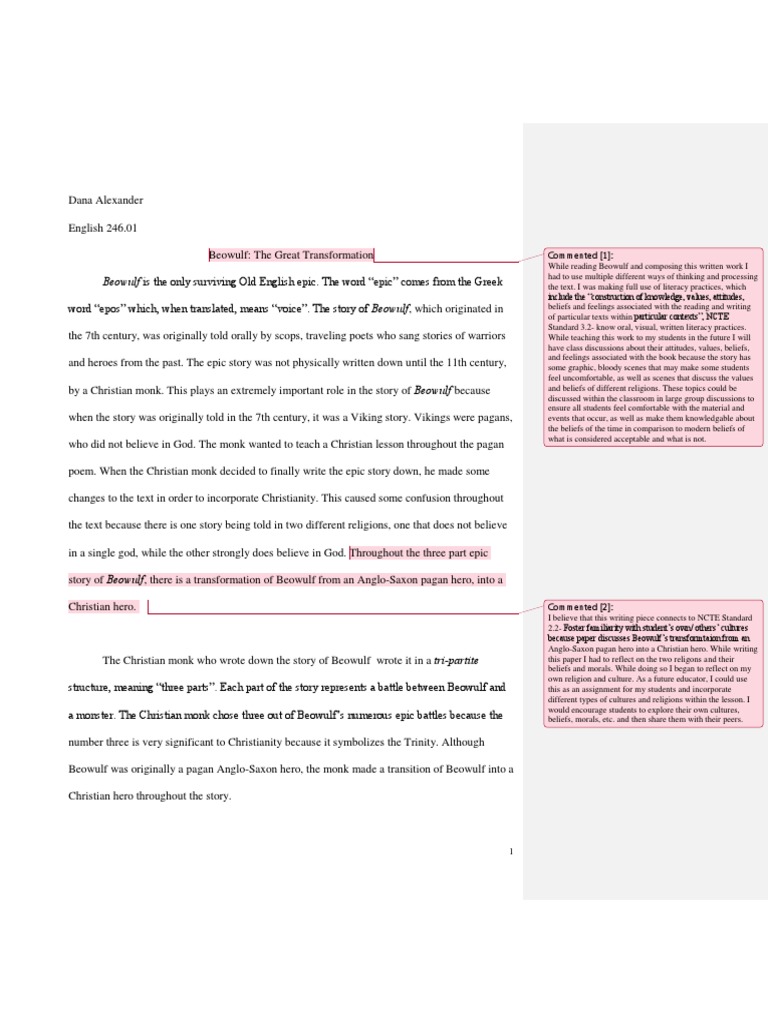 Yalit - Beowulf Annotated | PDF | Beowulf | Dragon