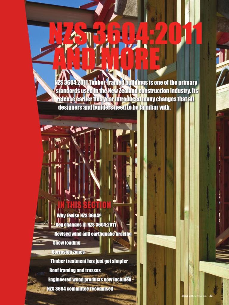 Key Updates in NZS 3604:2011 Standards | PDF | Framing (Construction ...