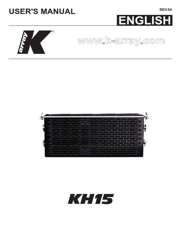 KH15 Manual Eng Rev4 | PDF | Mains Electricity | Amplifier