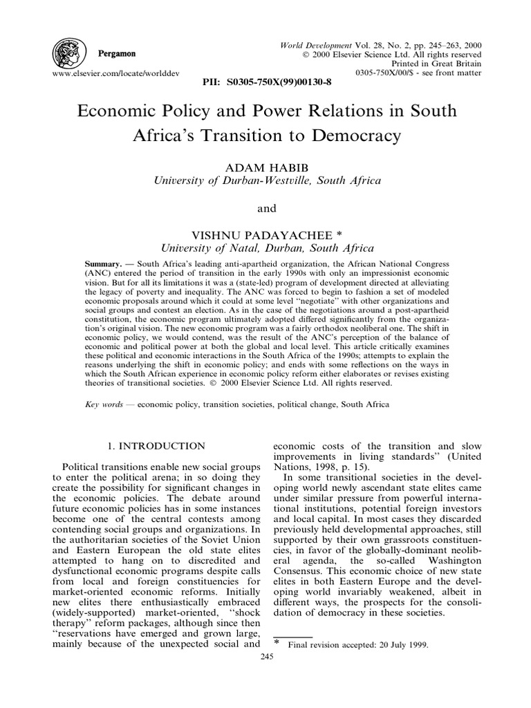 Habib and Padayachee - 2000 - Economic Policy and Power Relations in ...