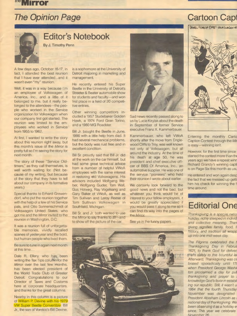 1987 10 Voa Mirror Bill Devine JR With 1979 Epilogue Beetle | PDF ...