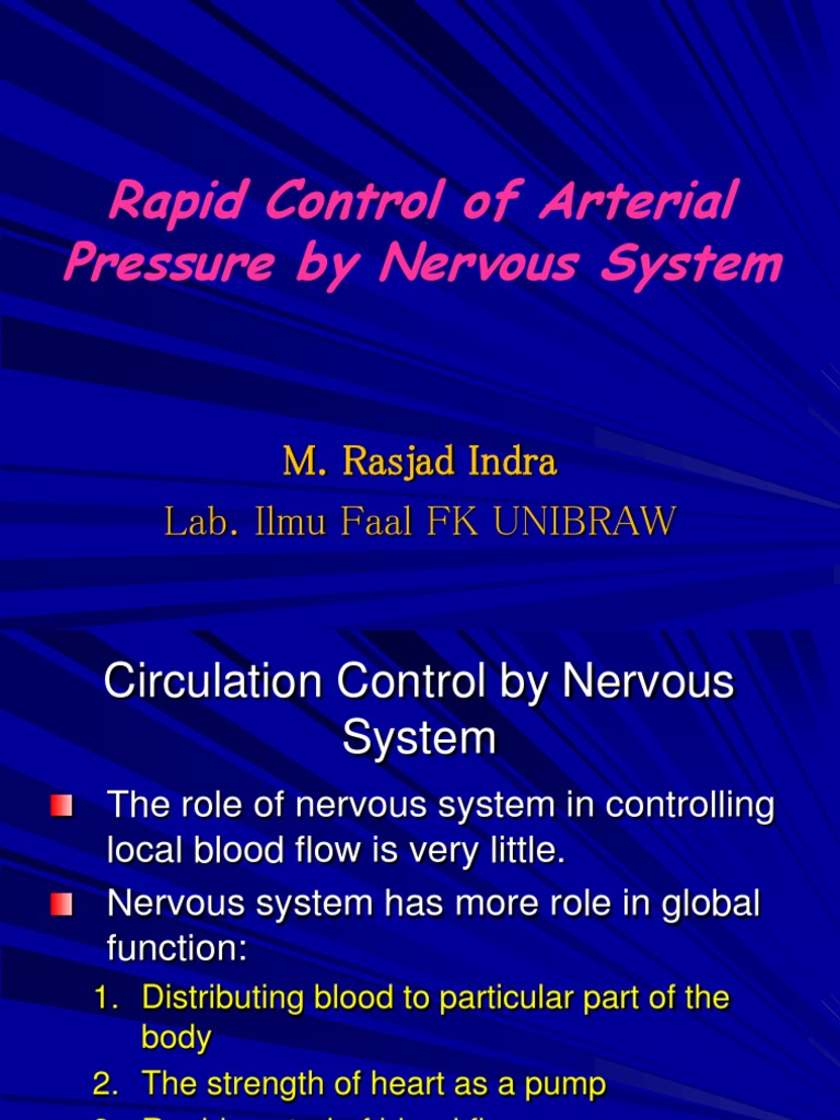Rapid Control Of Arterial Pressure PDF Heart Blood Pressure