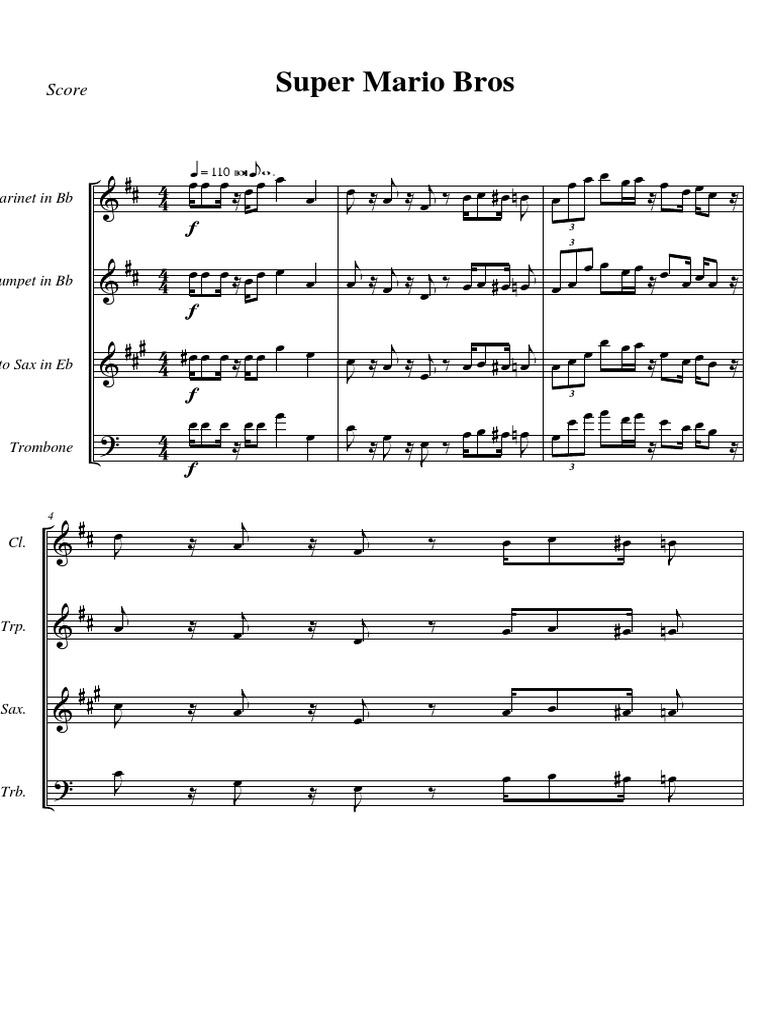 Super Mario Bross | PDF | Mario | Instruments de musique européen