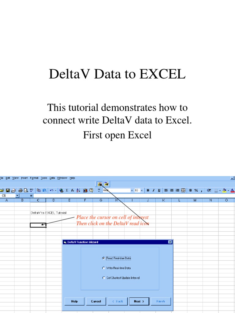 DeltaV To Excel Tutorial | PDF