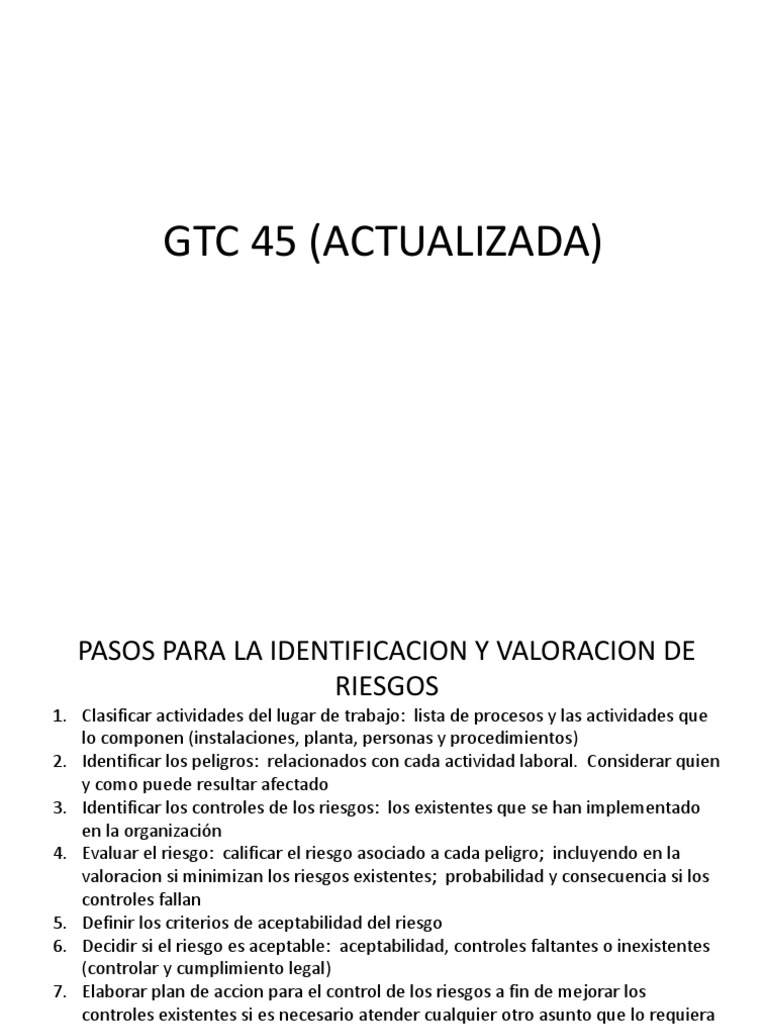 GTC 45 (Actualizada) | PDF
