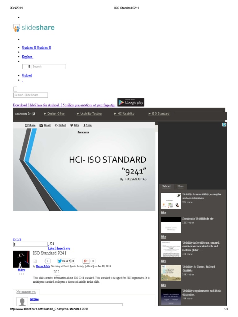 Iso Standard 9241 Pdf Human Computer Interaction Human Machine