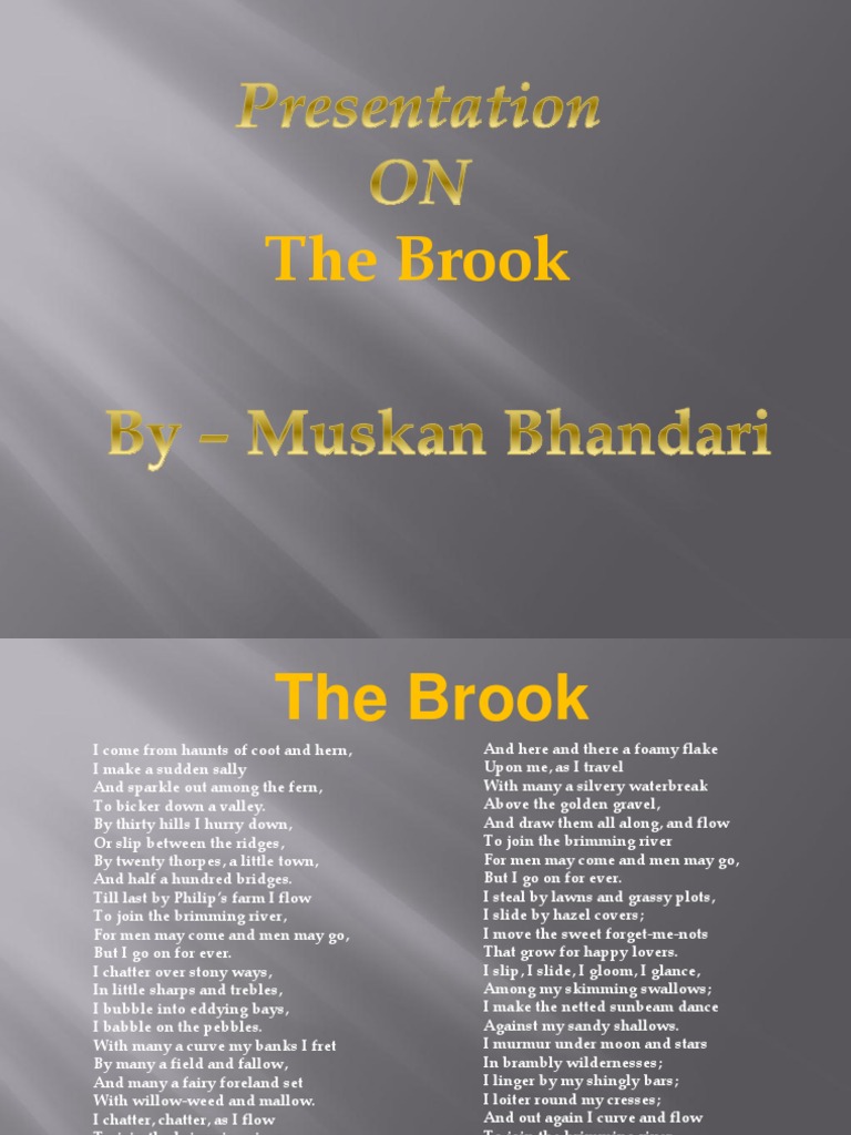 The Brook | Download Free PDF | Poetry | Nature