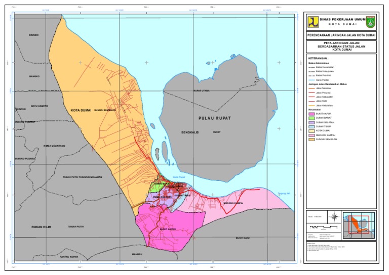 Peta Status Jalan Kota Dumai | PDF