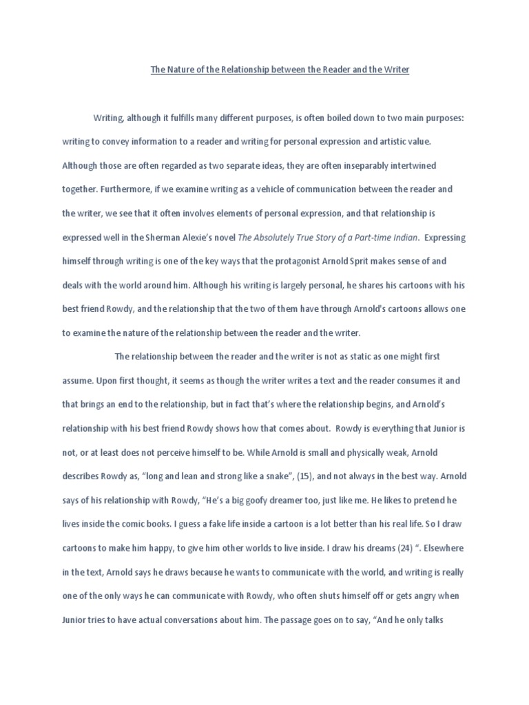 The Relationship Between Readers and Writers | PDF