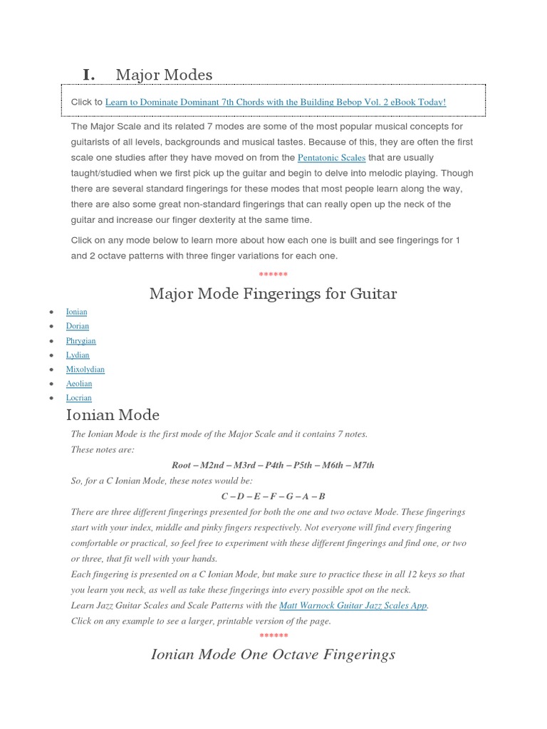 Major & Minor Scale | PDF