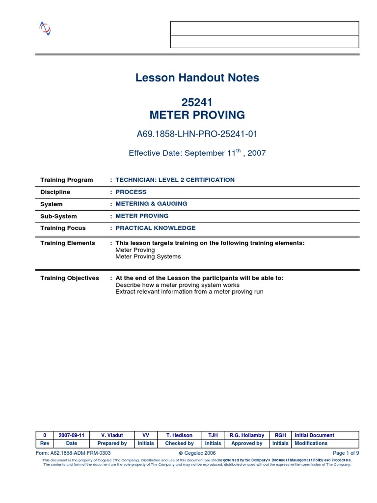 Meter proving systems and processes | PDF | Fuels | Gases