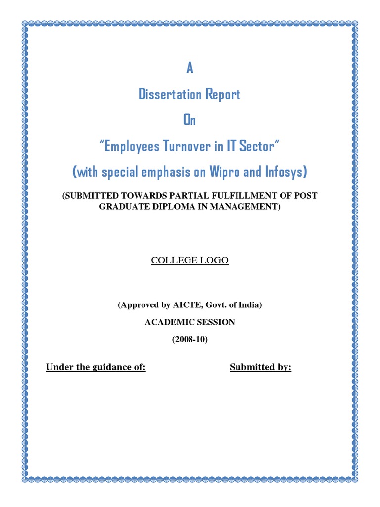 Project Report On Employees Turnover in IT Sector Wipro and Infosys1 ...