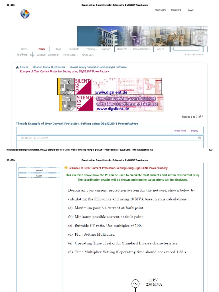 Example of Over Current Protection Setting Using DIgSILENT PowerFactory ...