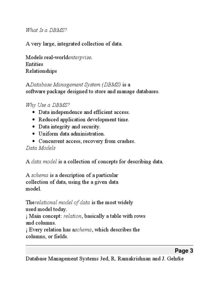 What Is A DBMS? | PDF | Object (Computer Science) | Databases