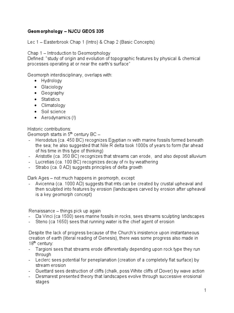 Geo Morphology | PDF | Erosion | Geomorphology