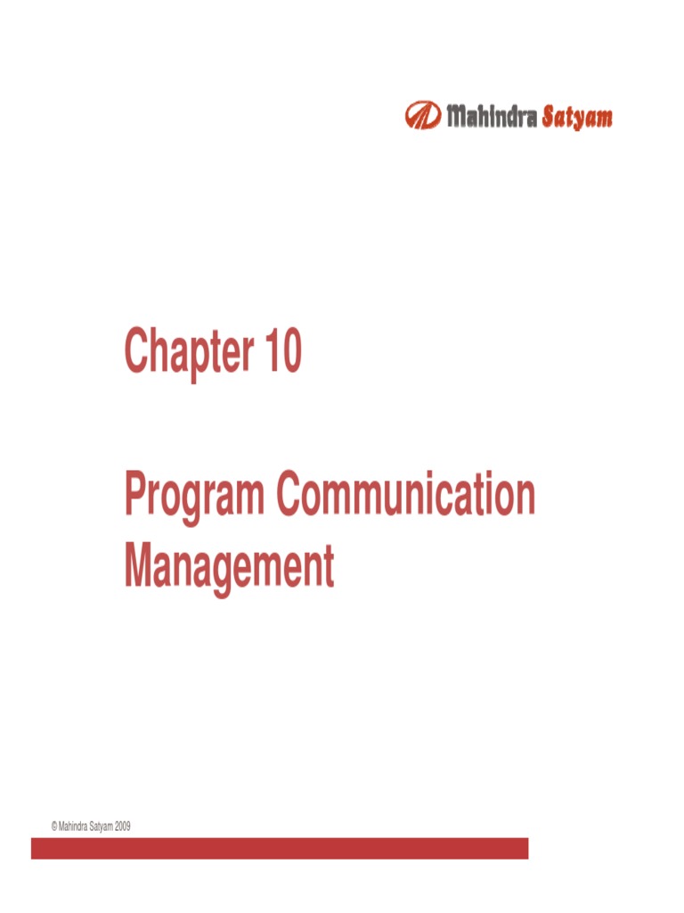 Program Communication Management | PDF | Information | Communication