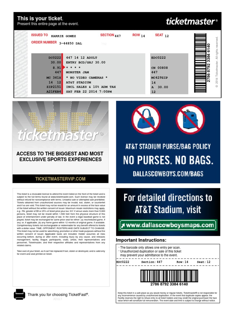 This Is Your Ticket.: Present This Entire Page at The Event | PDF ...