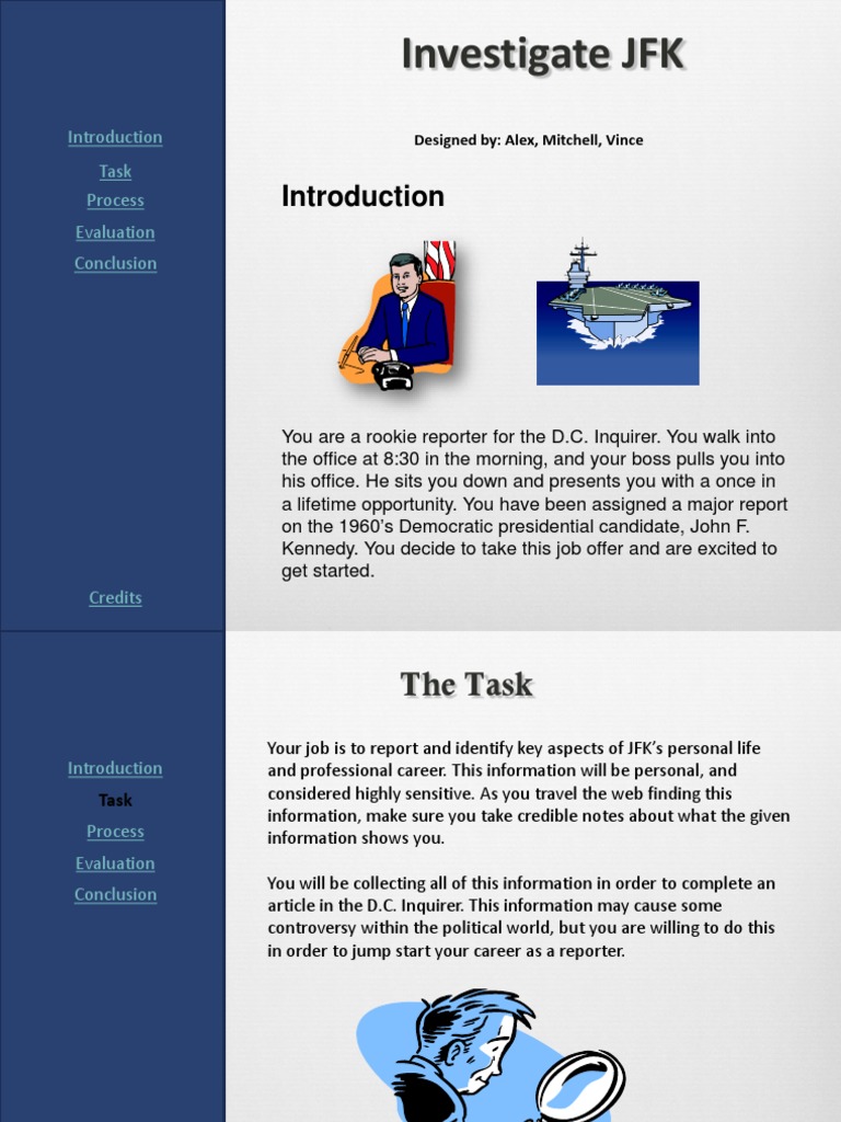 JFK Webquest | PDF | John F. Kennedy | Evaluation