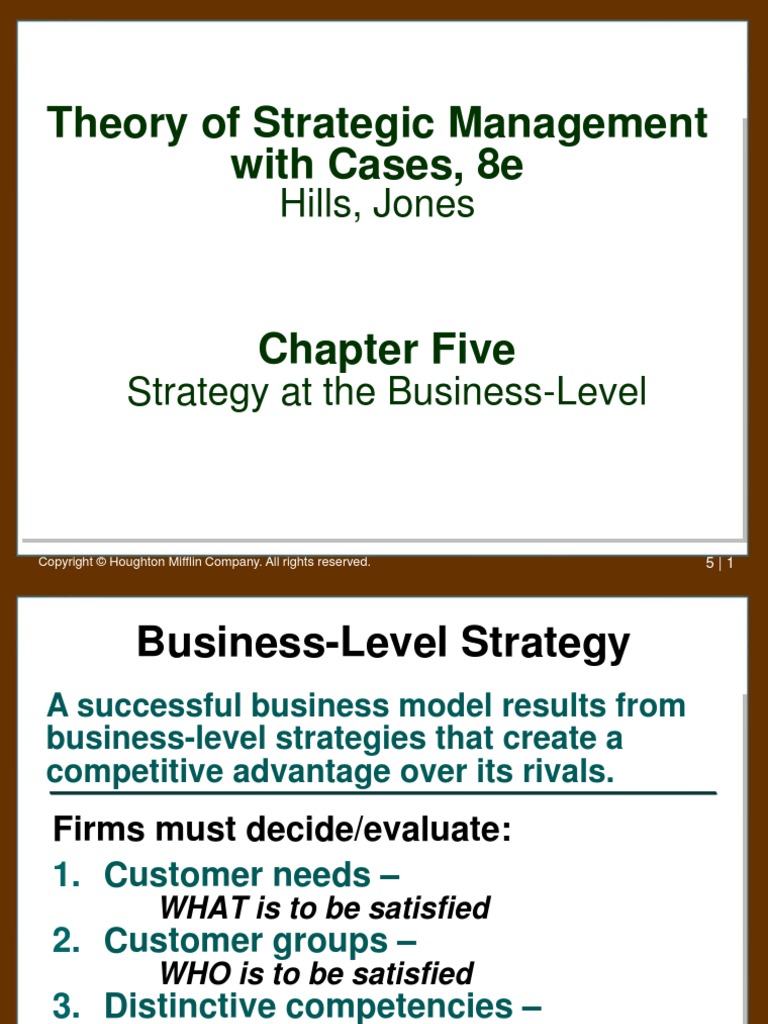 Theory of Strategic Management With Cases, 8e: Hills, Jones | PDF ...
