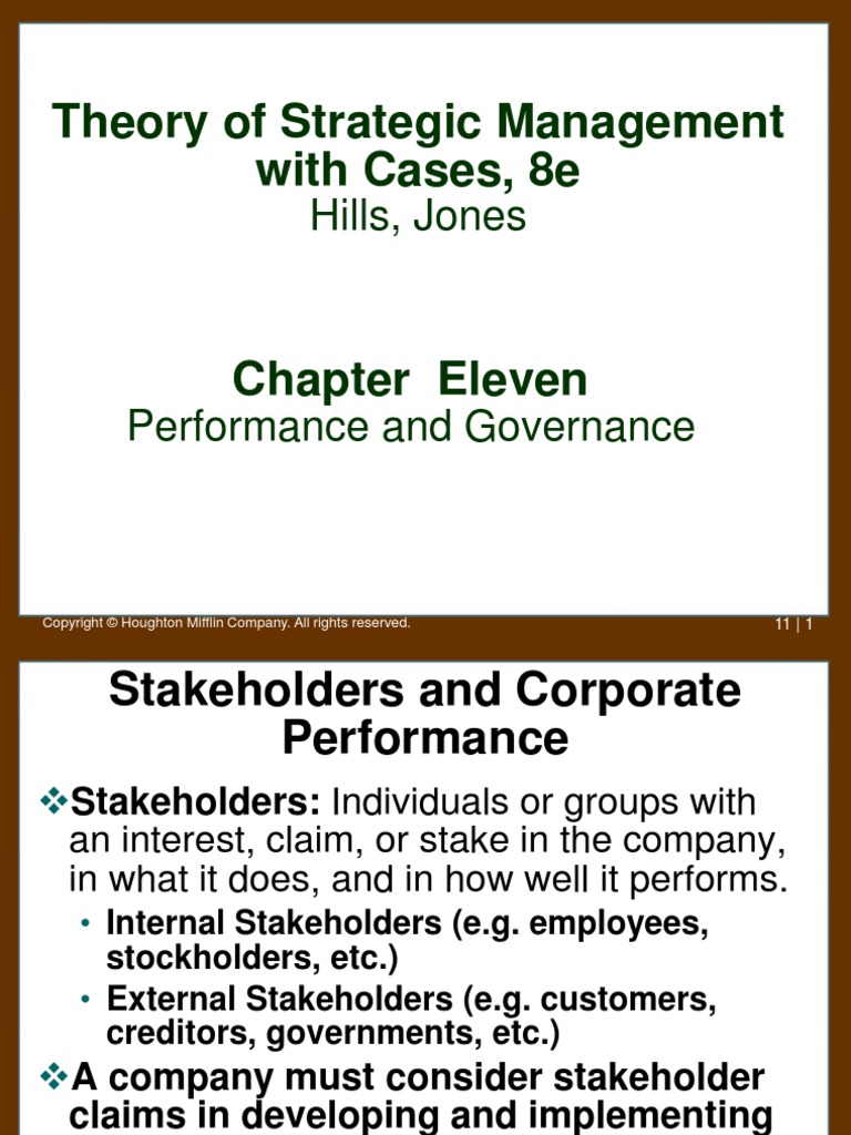 Theory of Strategic Management With Cases, 8e: Hills, Jones | PDF ...