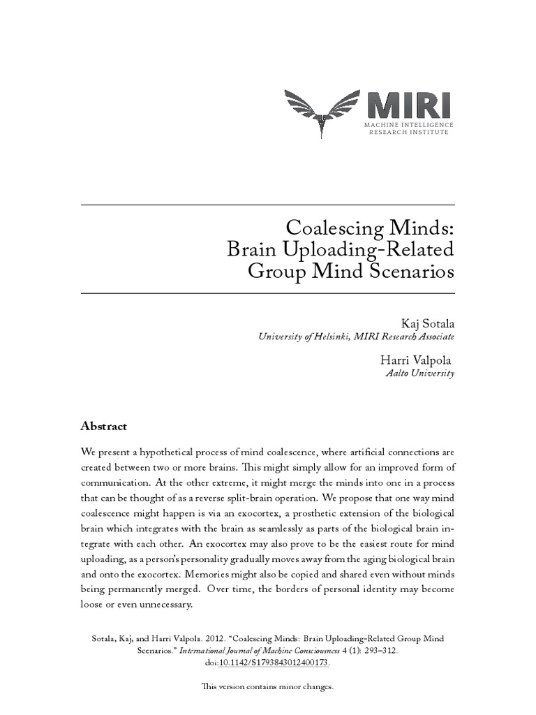 Coalescing Minds: Exploring Hypothetical Scenarios of Merging Multiple ...