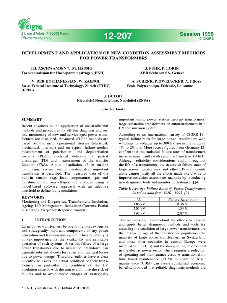Development and Application of New Condition Assessment Methods For ...