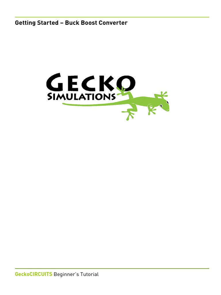 GeckoCIRCUITS Beginners Tutorial | PDF | Inductor | Electrical Network