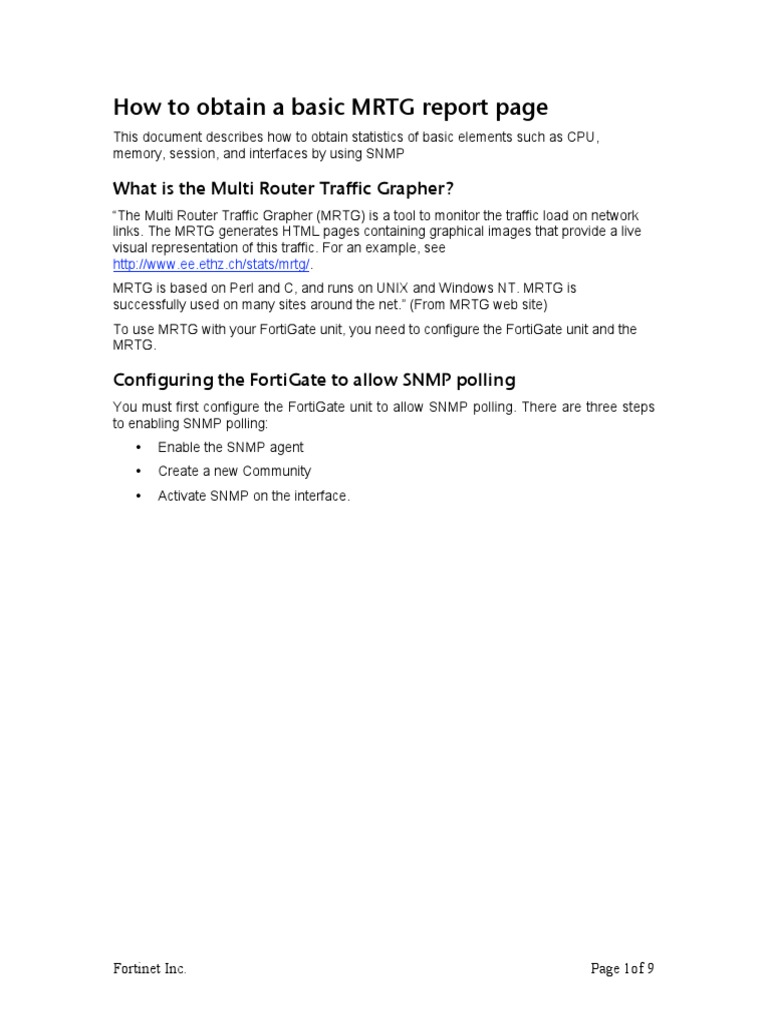 Configuring A FortiGate For MRTG | PDF | Directory (Computing) | Php