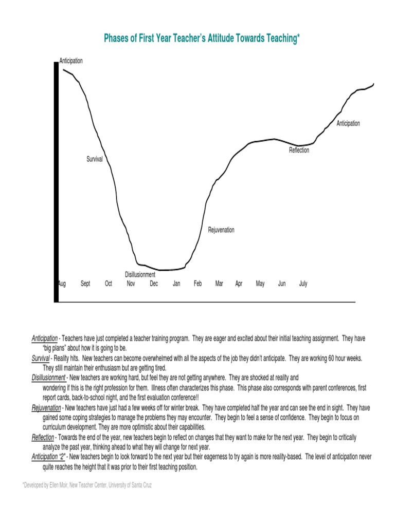Phases of First Year Teaching Graph | PDF