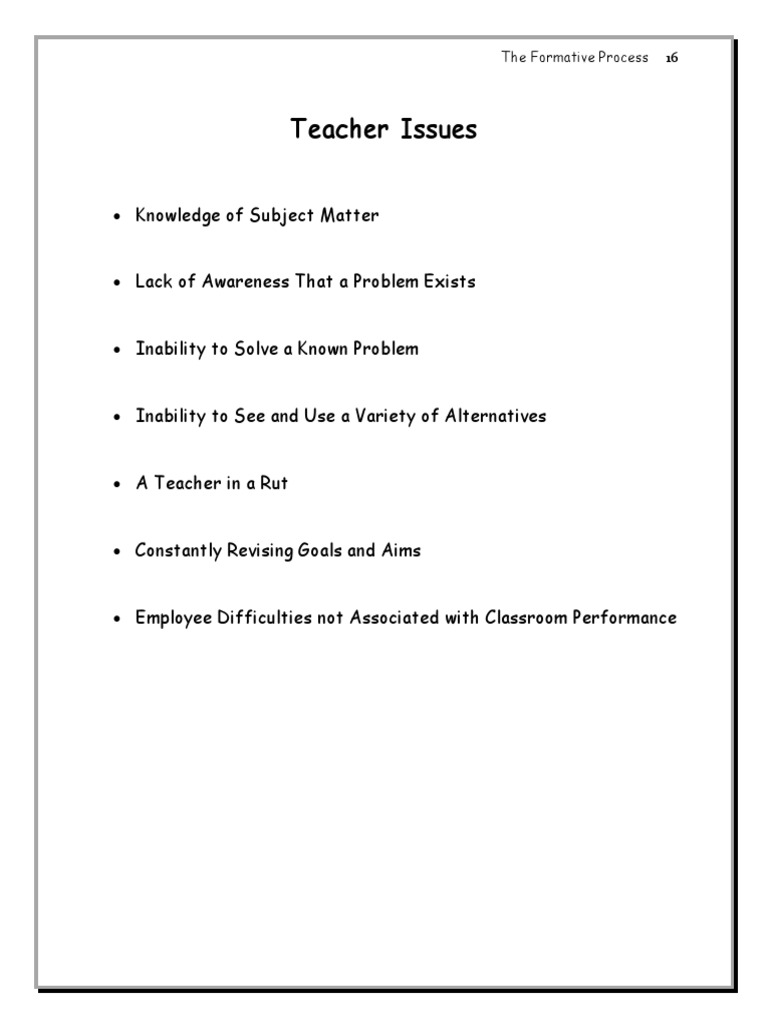 Teacher Issues | PDF | Career & Growth