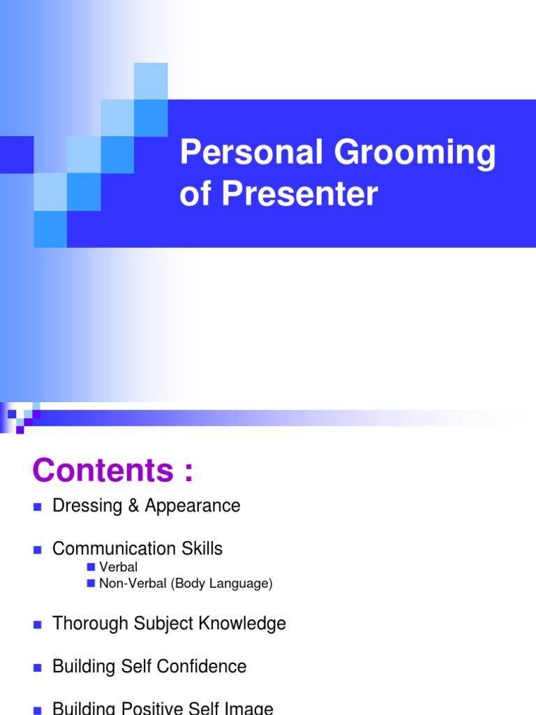 Grooming and Communication Skills Guide | PDF | Nonverbal Communication ...
