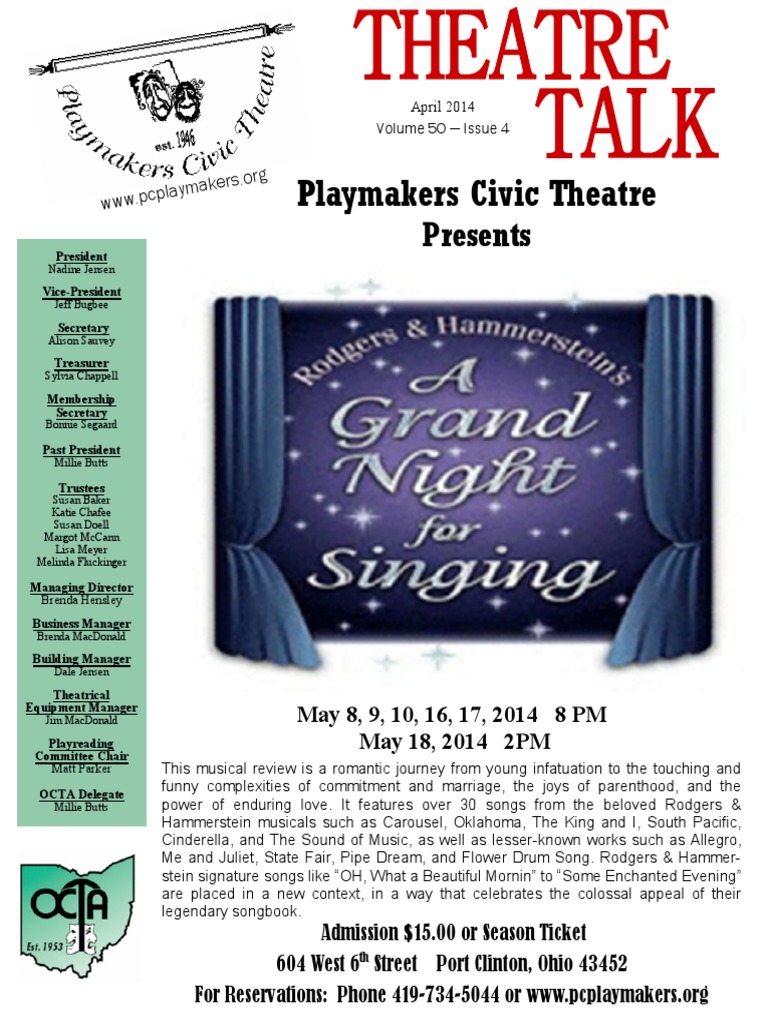 Playmakers Civic Theatre: Presents | PDF | Performing Arts | Theatre
