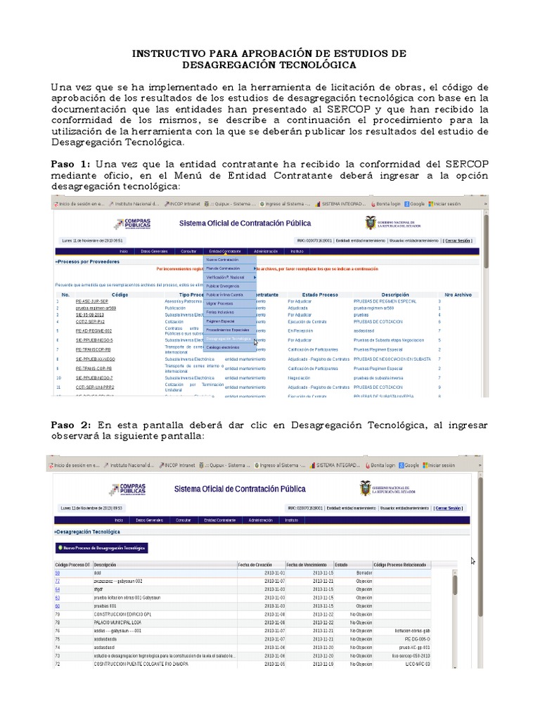 Instructivo Desagregacion Tecnologica | PDF | Archivo de computadora | Point and Click